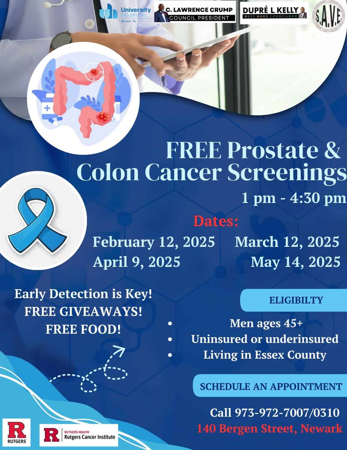 FREE Prostate and Colon Cancer Screenings - University Hospital
